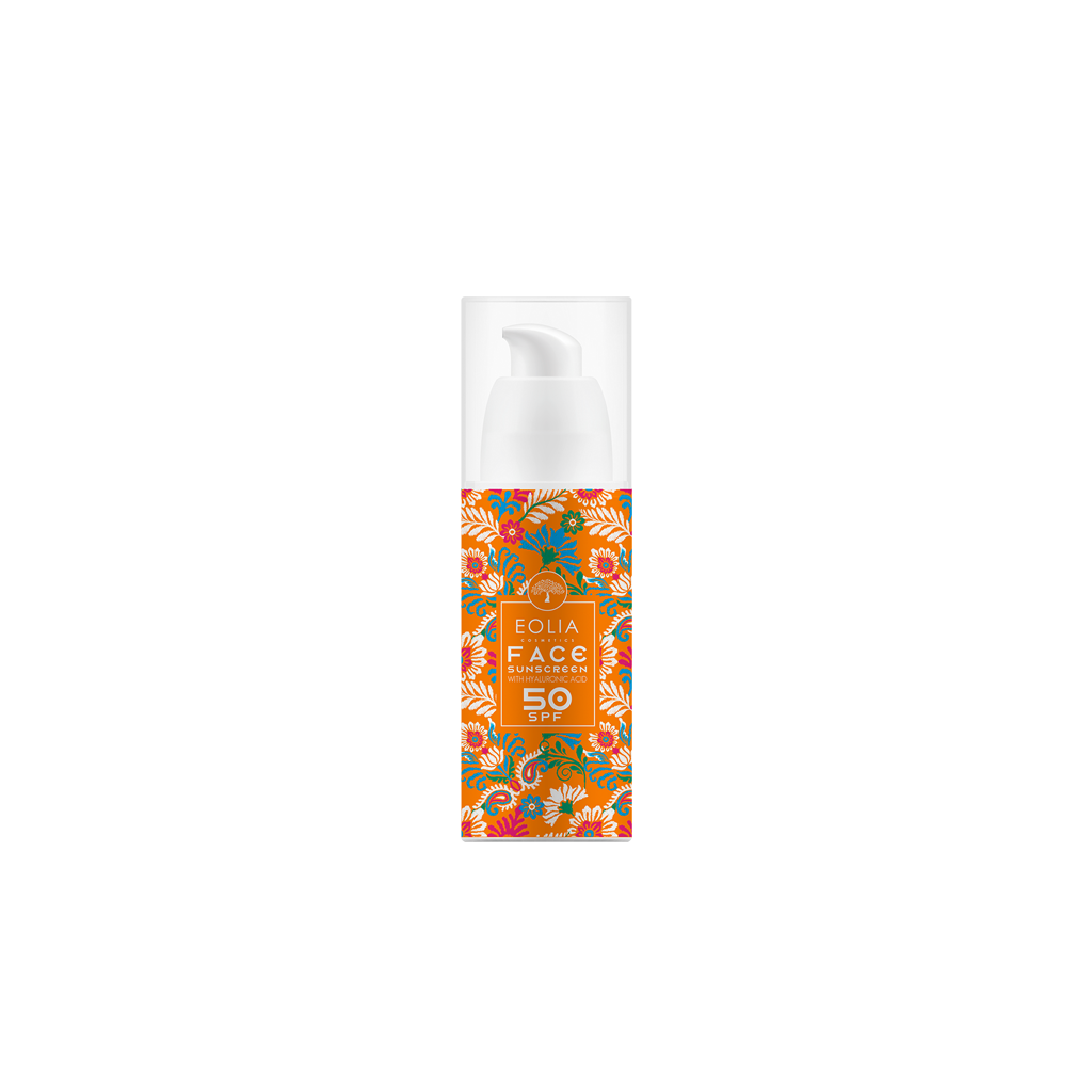 ΑΝΤΗΛΙΑΚΟ ΠΡΟΣΩΠΟΥ SPF 50+ ΜΕ ΥΑΛΟΥΡΟΝΙΚΟ